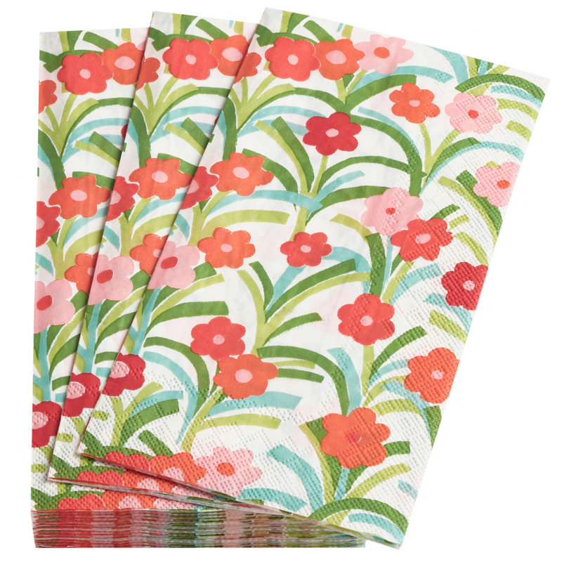 Annie Selke Home Playful Posies Poppy Paper Napkin | Wayfair