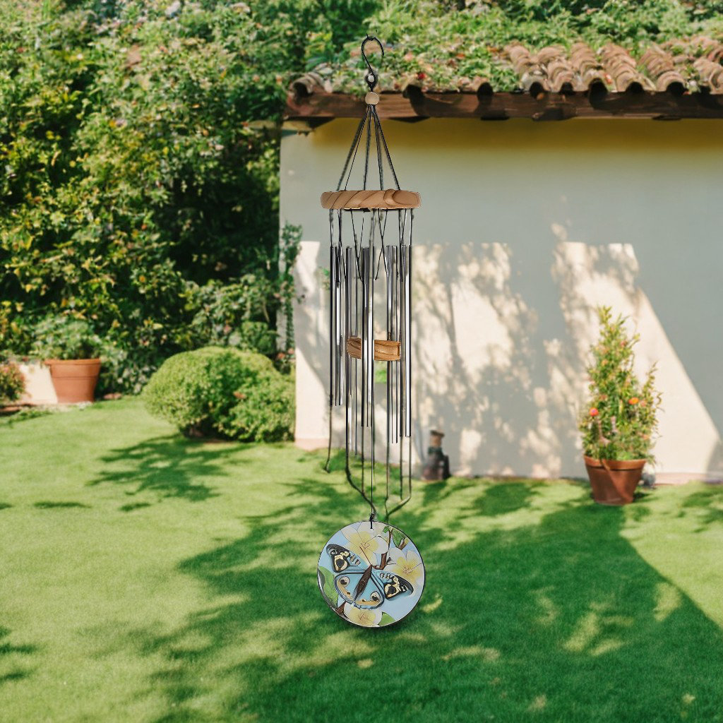 Arlmont & Co. 20" Long Mini Top Chime Butterfly Wind Chime | Wayfair