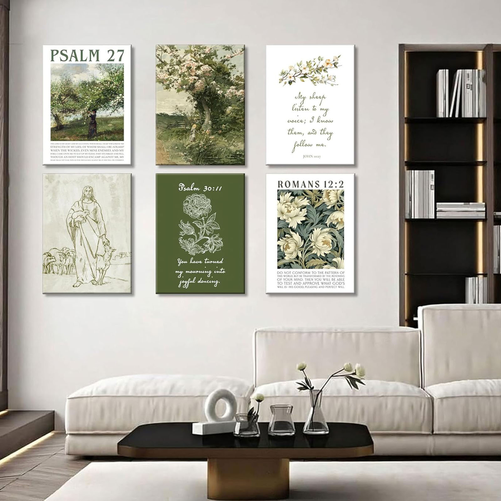 Fleur De Lis Living Christian Scripture Wall Art Set Of 6 Posters ...