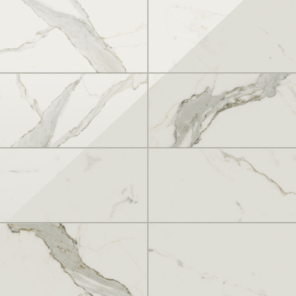 Edward Martin Aniston 12" x 24" Porcelain Marble Look Wall & Floor Tile ...