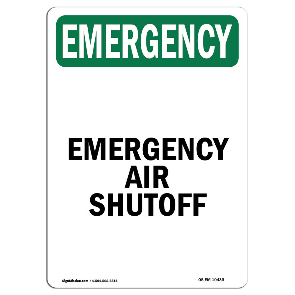 SignMission Air Shutoff Aluminum Sign 12 x 18 | Wayfair