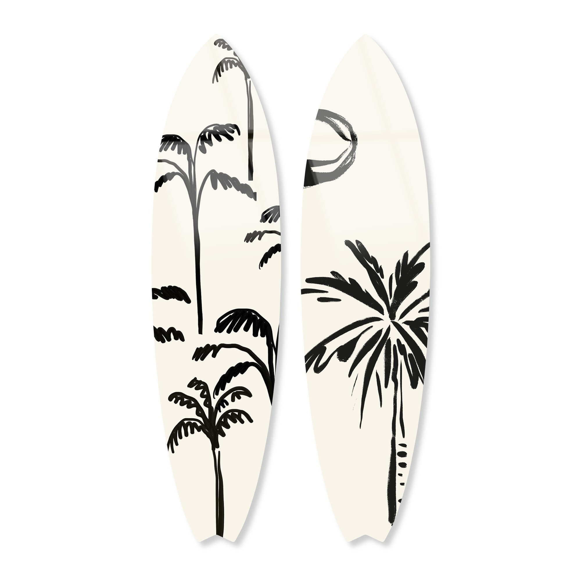 Notori Art Palm Minimalist Surfboard set Acrylic Coastal Wall Art by ...