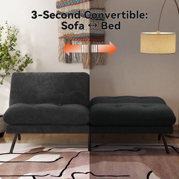 George Oliver The Small Adjustable Backrest Sofa Is Suitable For The ...