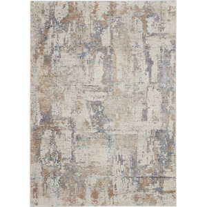 Nourison Rustic Textures 5'3" X 7'3" Beige/Grey Modern Indoor Rug | Wayfair