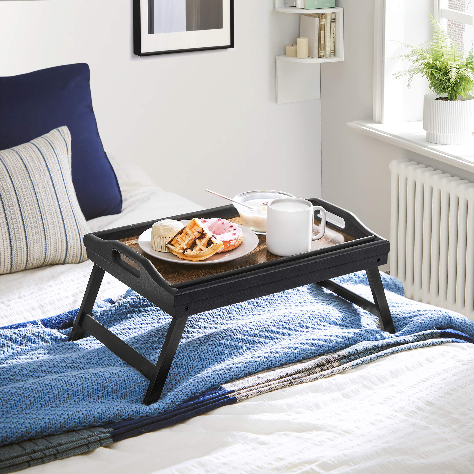 Lark Manor™ Bed Tray Table with Bamboo Folding Legs | Wayfair