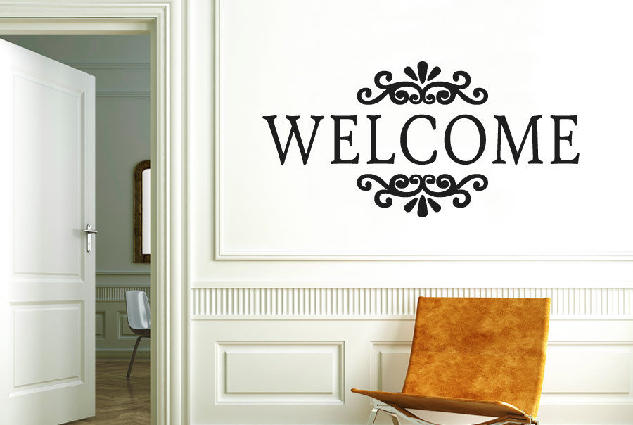 17 Stories Welcome Sign Wall Sticker | Wayfair.co.uk