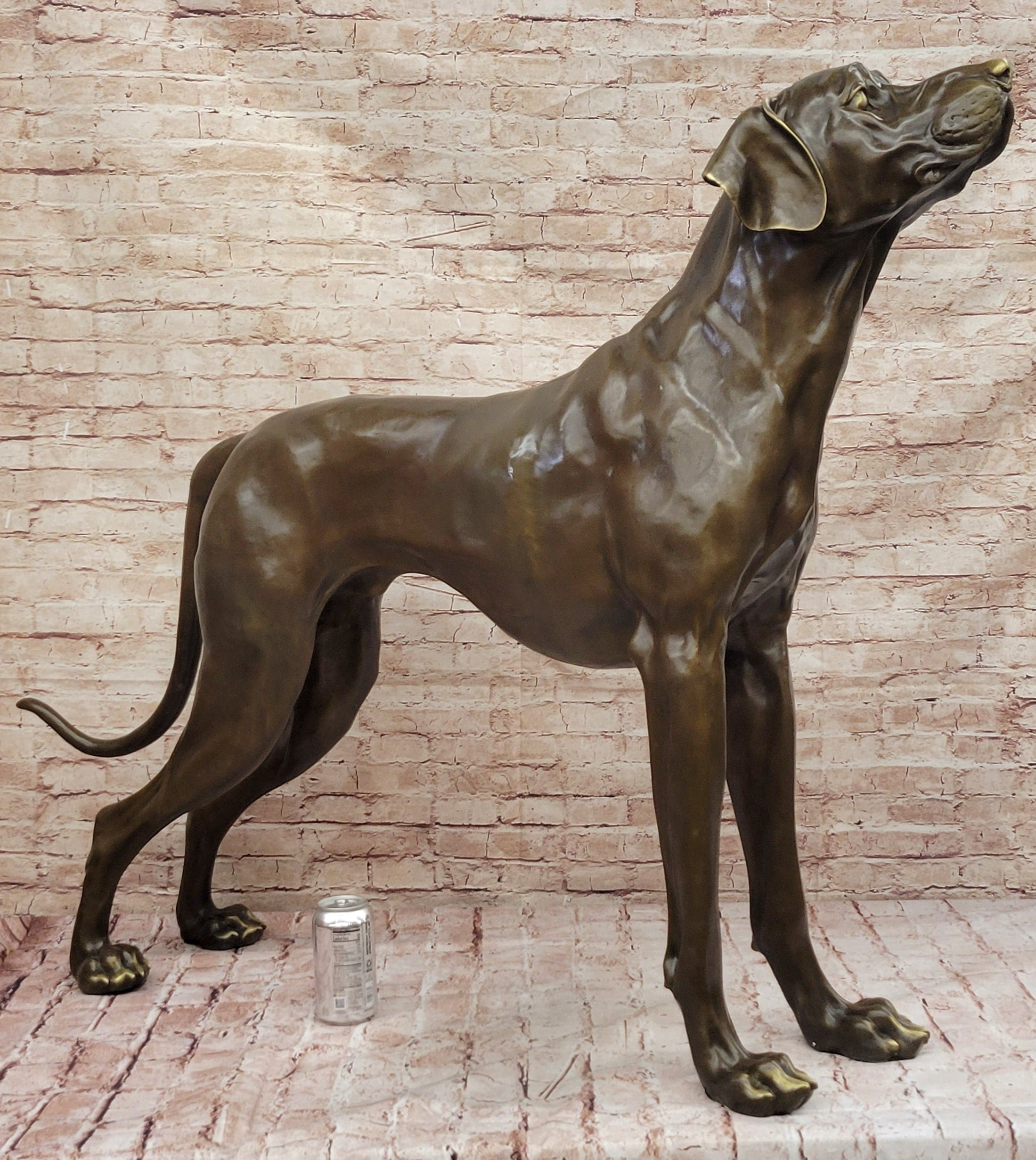 Bronzhaus Large Bronze Dog Statue Realistic Standing Dog Sculpture for ...