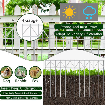EFPerfect 15'' H x 24'' W Animal Anti-digging Barrier Fence Rustproof ...