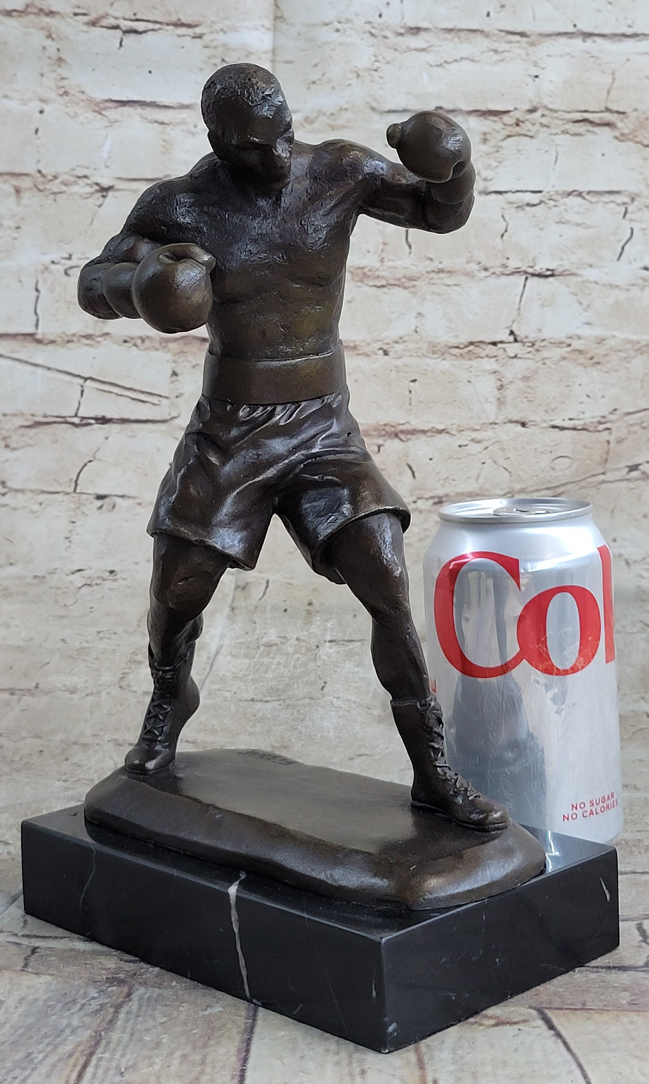 Red Barrel Studio Mike Tyson Boxing Champ Boxer Bronze Sculpture Marble ...