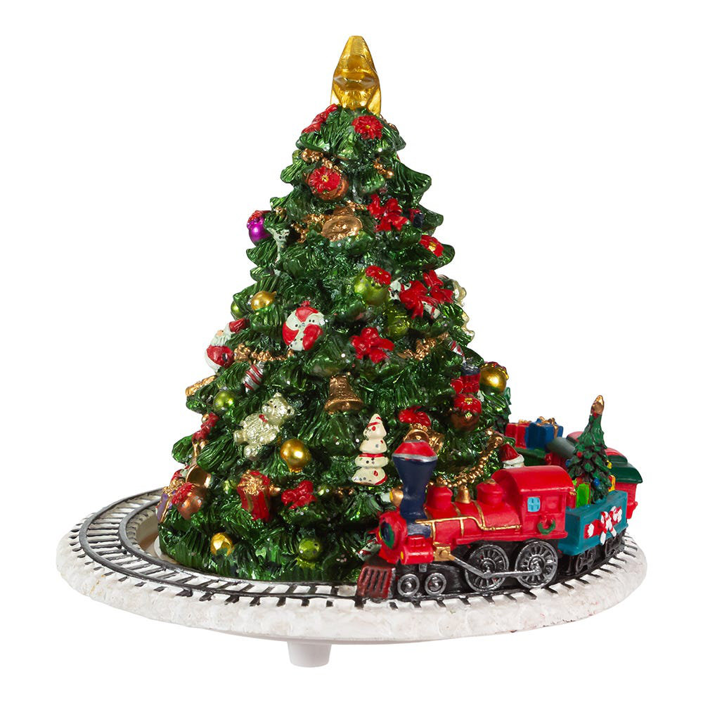 Kurt Adler 6-Inch Christmas Tree With Revolving Train Music Box ...