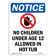 SignMission No Children Under Sign with Symbol | Wayfair