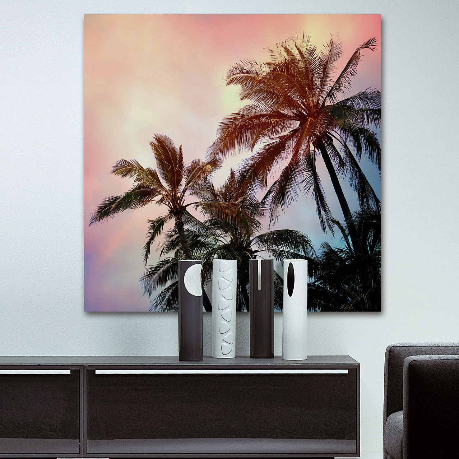 Marmont Hill 'Palms And Sunset' by Sylvia Cook Painting Print on ...