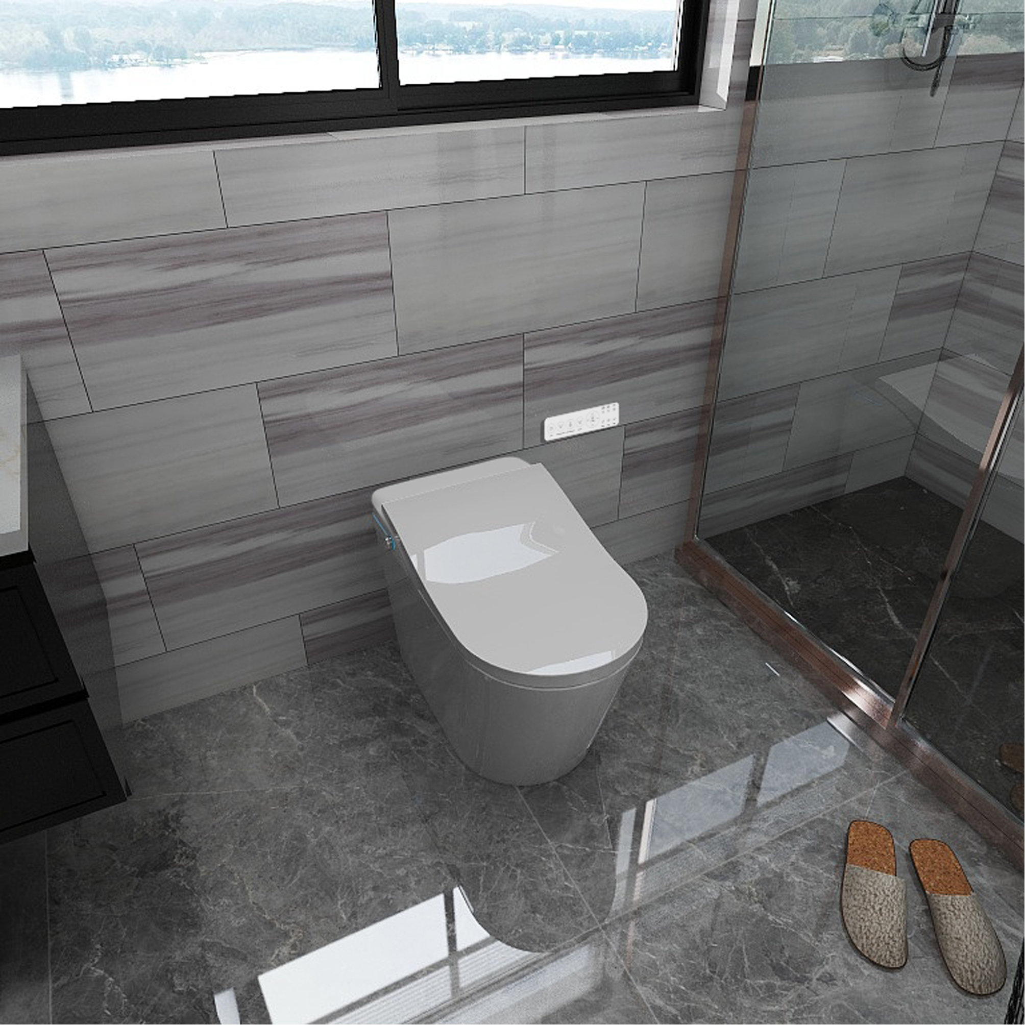 LUTINMUE Smart Toilet With Built-In Heated Seat, Tankless Toilet With ...