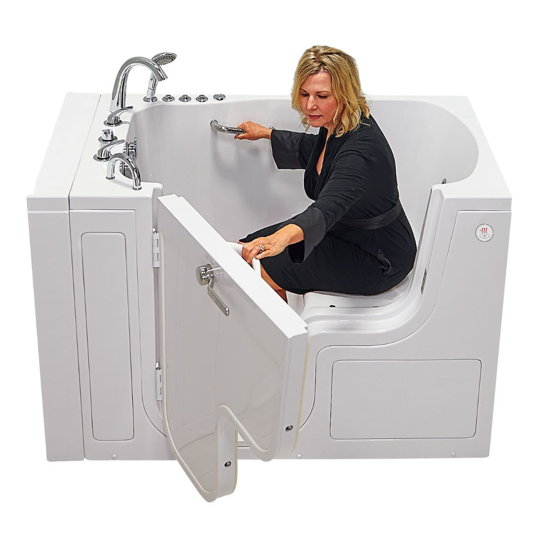 Ella Walk In Baths 55" x 36" Walk-in Combination Acrylic Bathtub with ...