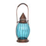 Exhart Solar Antique Metal and Glass Accent Lantern with Fifteen LED ...
