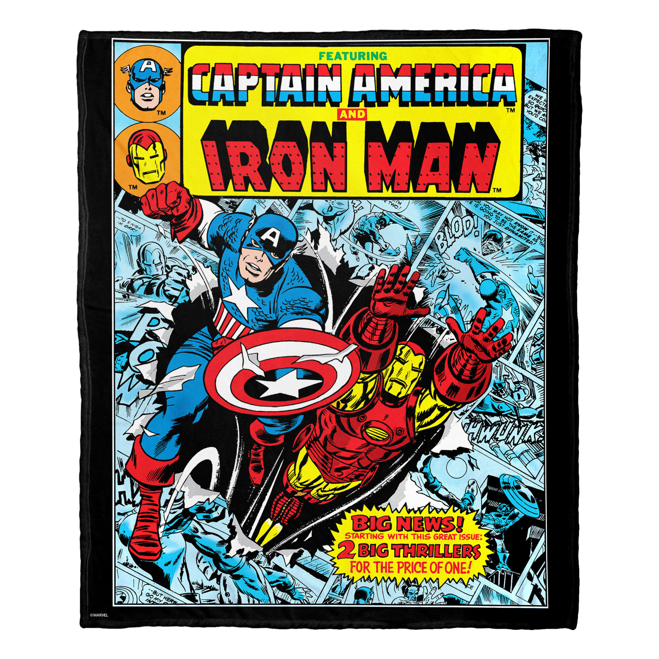 Northwest Marvel Comics Double Feature Throw | Wayfair