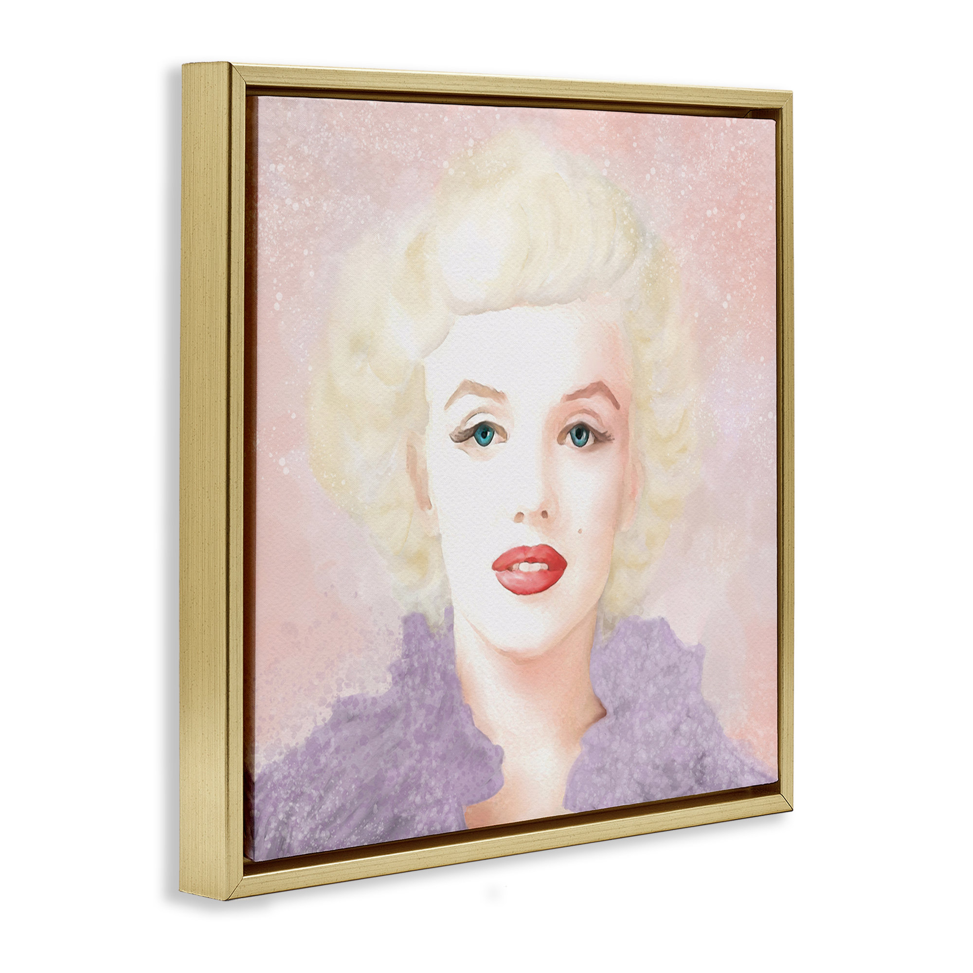 Lark Manor™ Pastel Marilyn Portrait Framed Floater Canvas Wall Art by ...