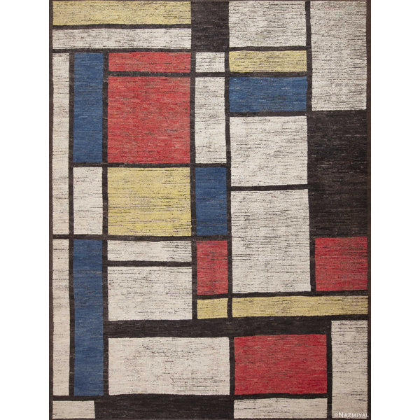 Nazmiyal Collection One-of-a-Kind Contemporary Artistic Piet Mondrian ...