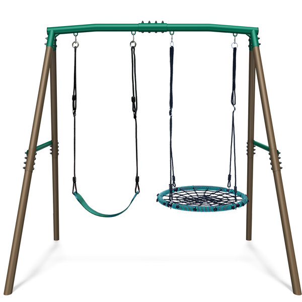 Klo Kick 7.5' Heavy Duty Tall Swing Sets For Backyard For Kids And ...