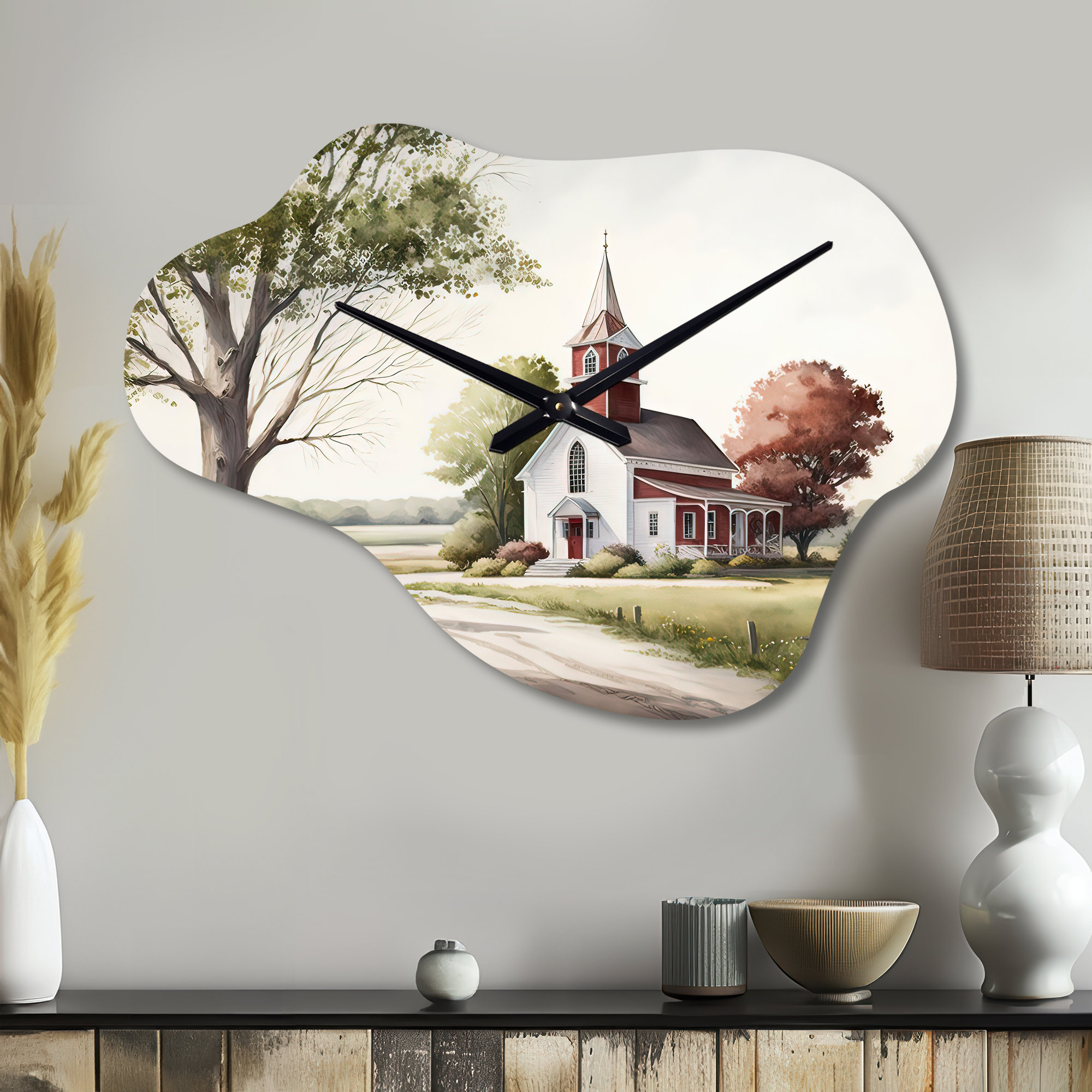 East Urban Home Monochome Yellow And Grey Farm VI - Barn Farm Ranch ...