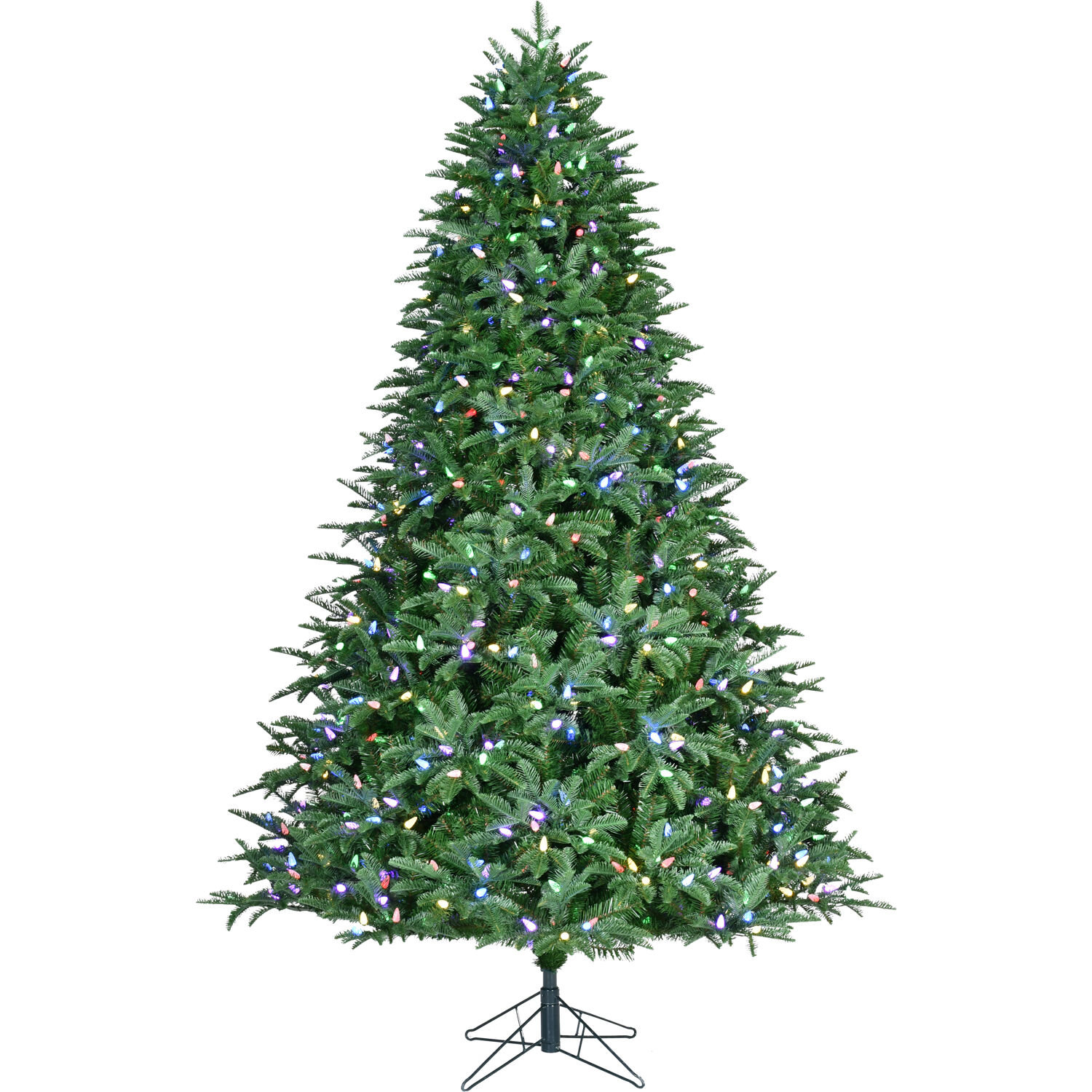 Fraser Hill Farm 7.5' Lighted Artificial Pine Christmas Tree - Stand ...