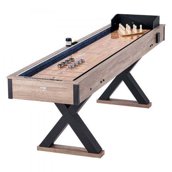 VEVOR 9 ft LED Shuffleboard Table 2 in 1 Shuffleboard and Bowling Combo ...