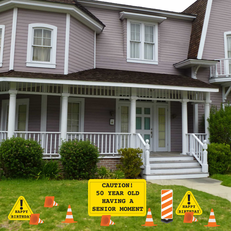 The Holiday Aisle® 11 Piece 50th Birthday Yard Decoration Sign Set ...