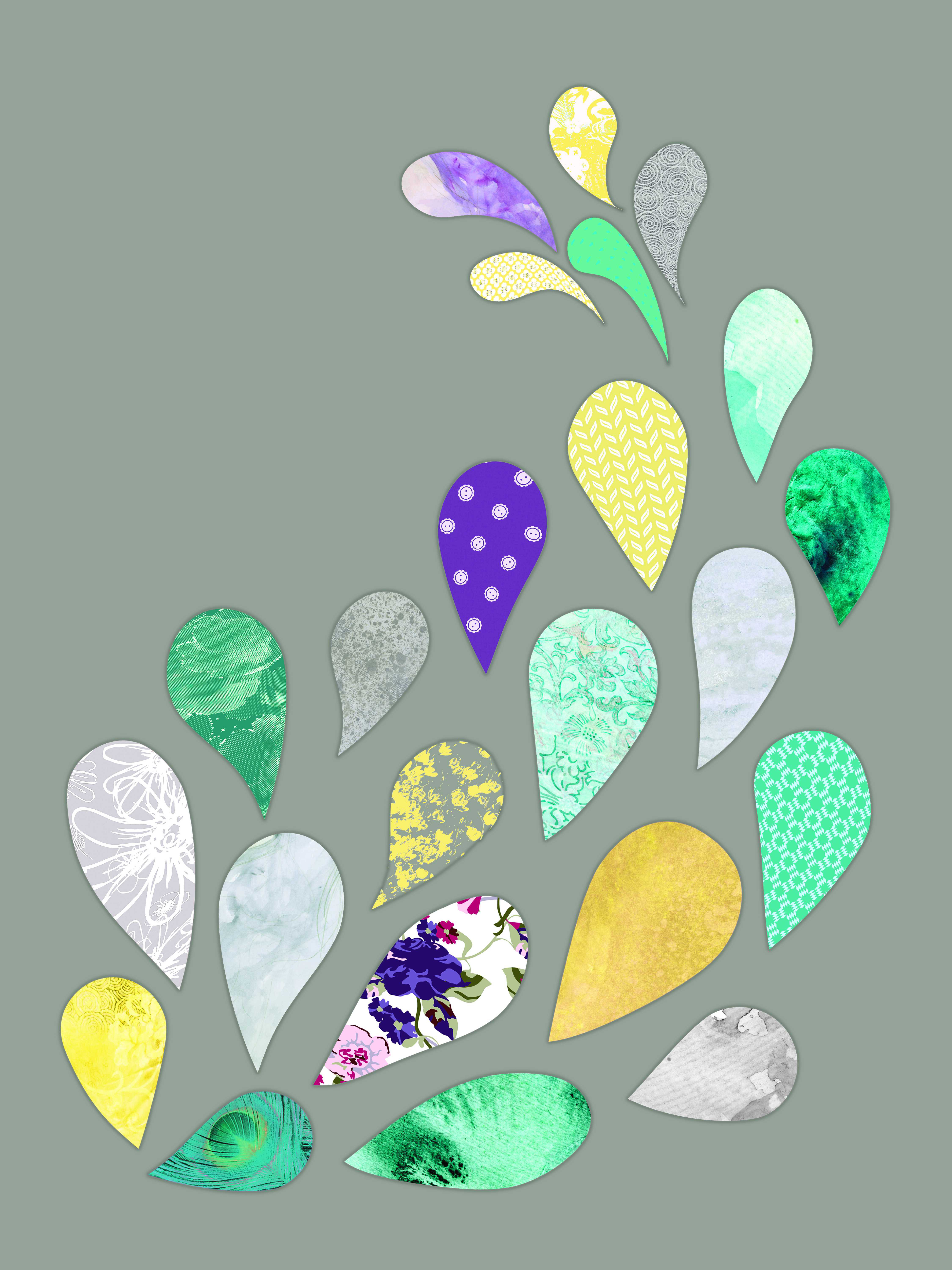 Bungalow Rose Fun Teal and Yellow Shapes - Wrapped Canvas Print | Wayfair