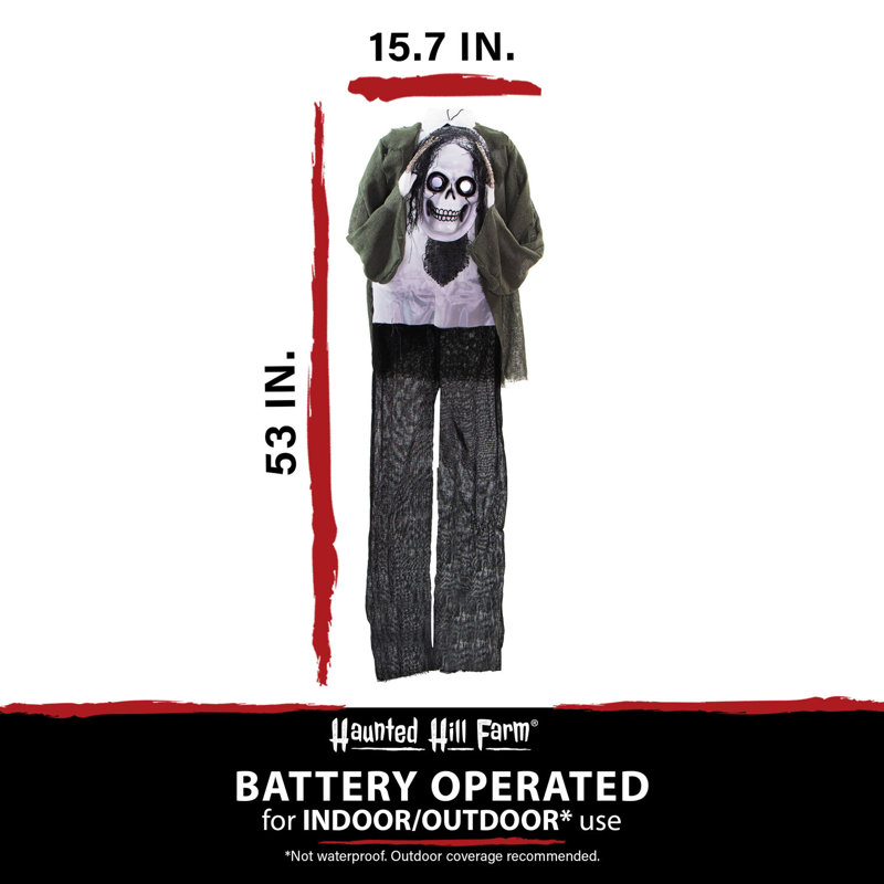 Haunted Hill Farm Reaper Henry the Headless Reaper with Animated Eyes ...