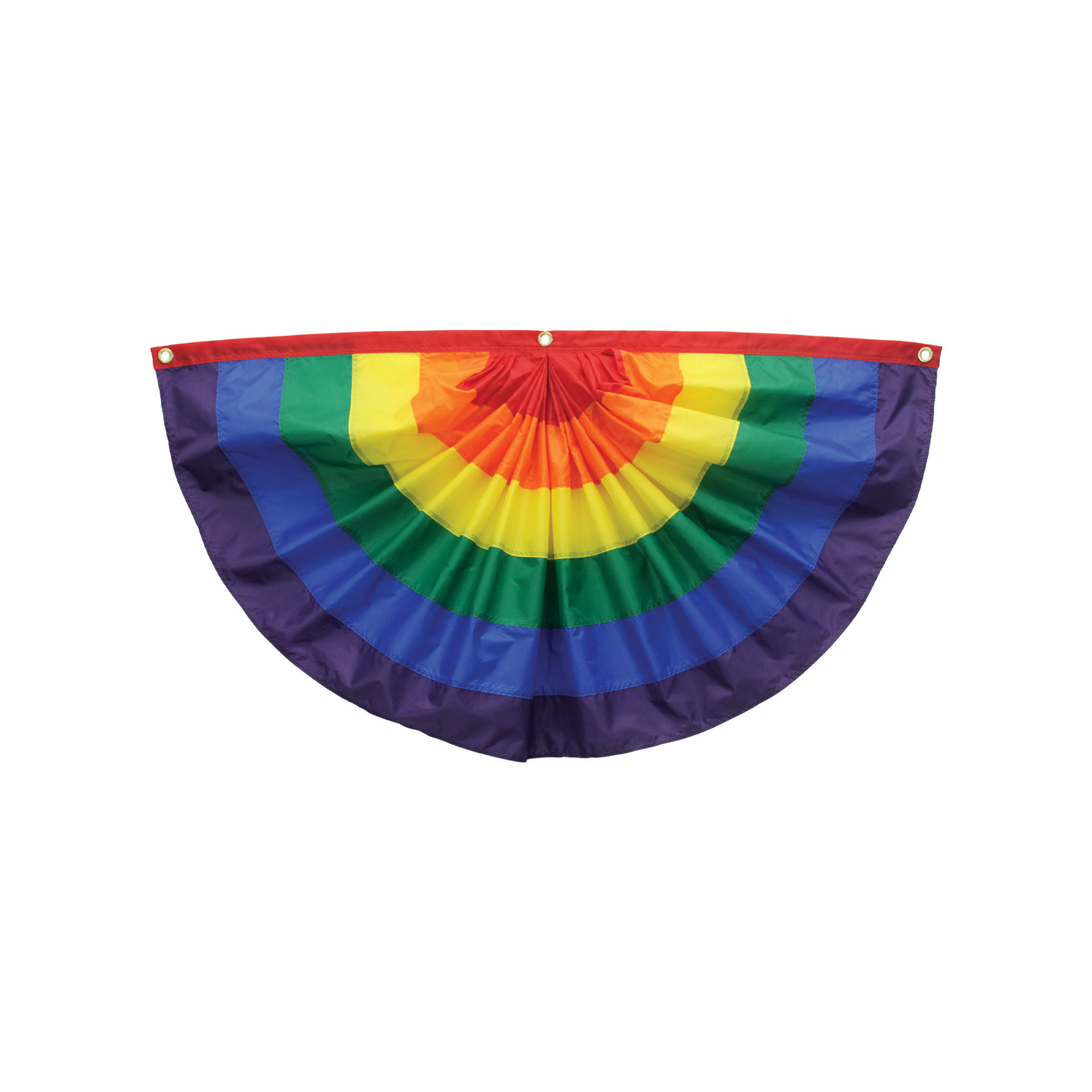 Arlmont & Co. Rainbow Pleated Fan Bunting, 1.5' x 3' | Wayfair