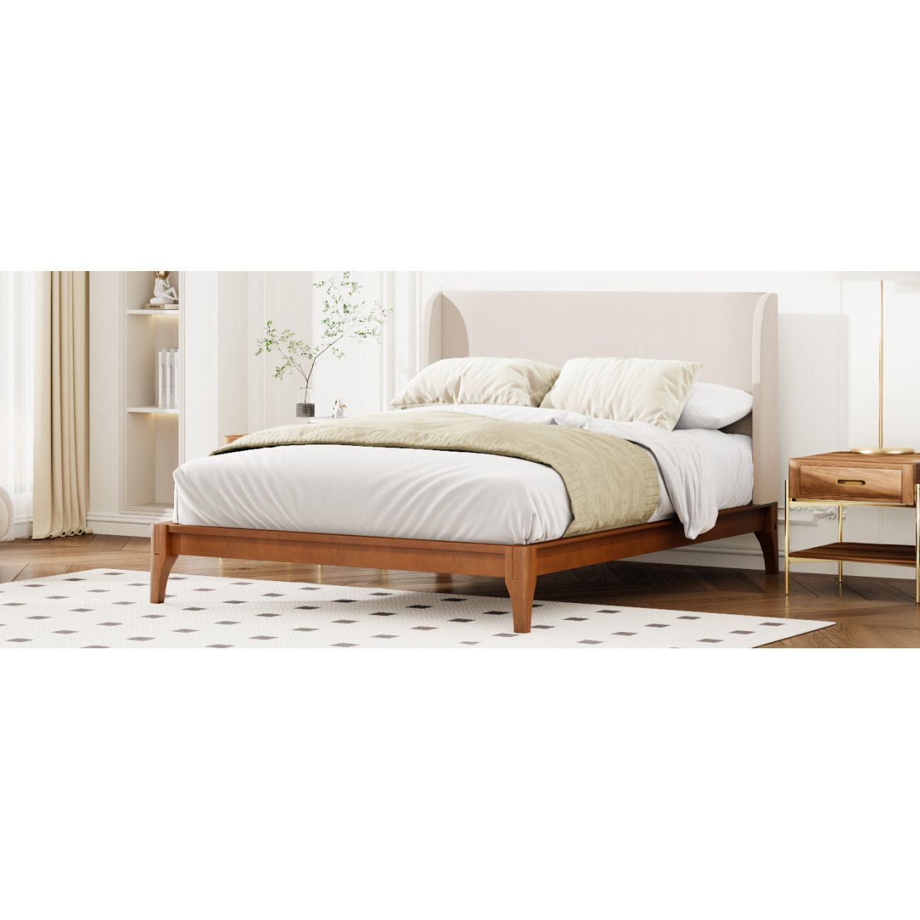 Red Barrel Studio® Queen Size Solid Dry Bamboo Wood 12 Inch Platform ...