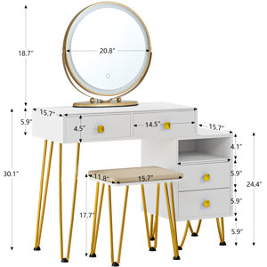 Willa Arlo Interiors Merlene Vanity | Wayfair