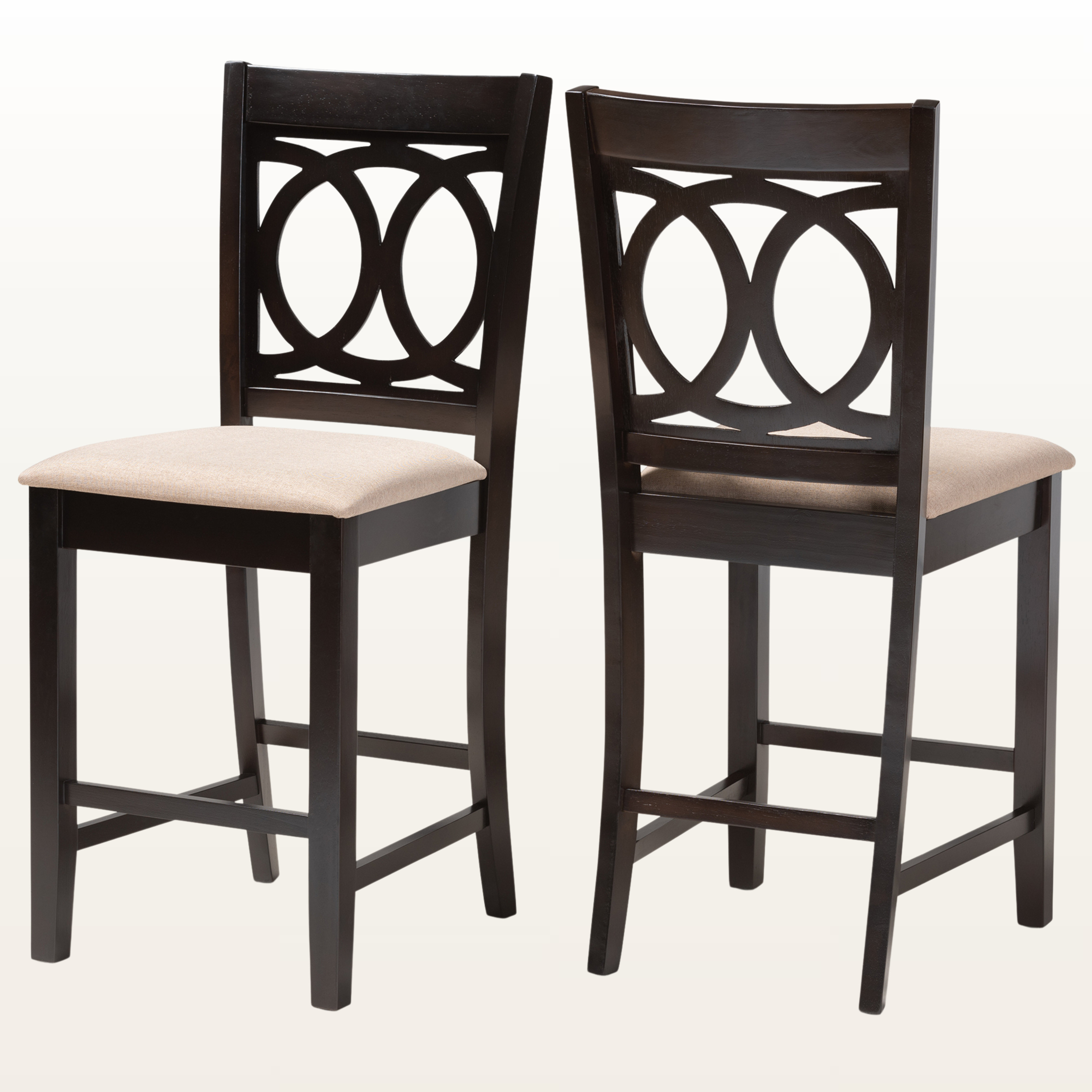 Lark Manor™ Isen 2-Piece Counter Height Pub Chair Set in Sand Fabric ...