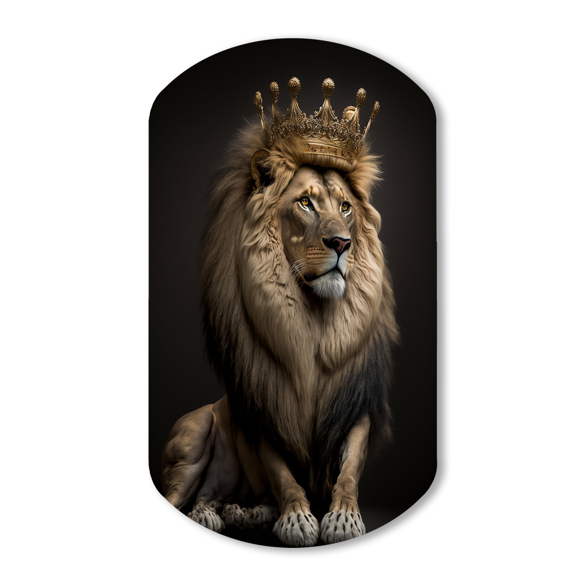 Design Art Portrait Of A Lion King I - Animals Lion Cylinder Shape ...