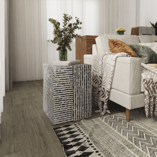 Wade Logan® Arkadia Montmorenci Mother Of Pearl Inlay Rectangle Table ...