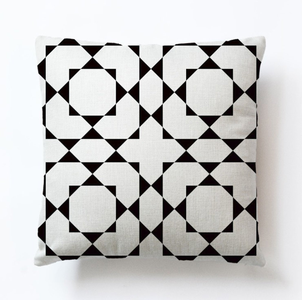 Beauty Acrylic (Covers With Inserts) Set of 2 Maze Geometric Pillows ...