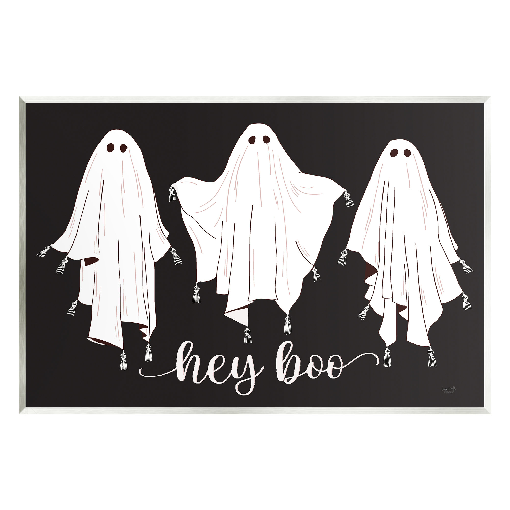 Stupell Industries Hey Boo Three Ghosts Wall Plaque Art Design By Lux ...