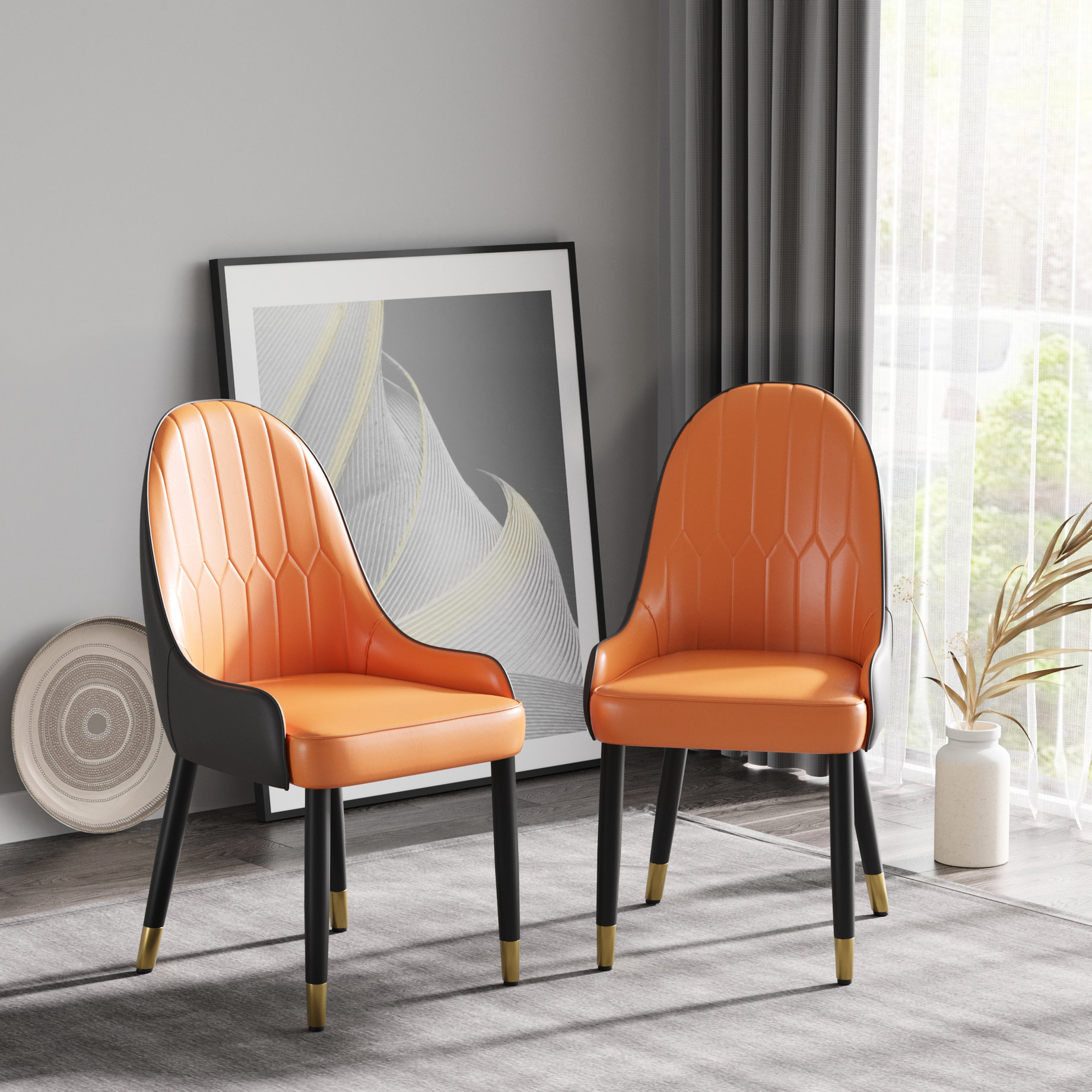 Latitude Run® 2pcs Modern Dining Chair Assembly () (easy To Push Under ...
