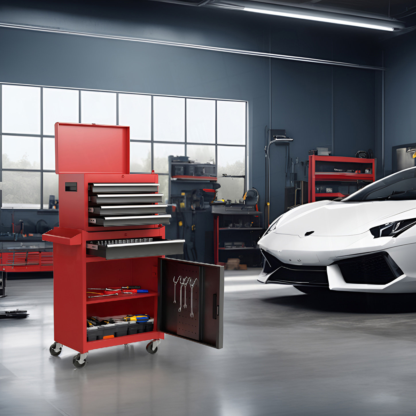 Dynoson Tool Chest, 5-Drawer Rolling Tool Storage Cabinet With ...