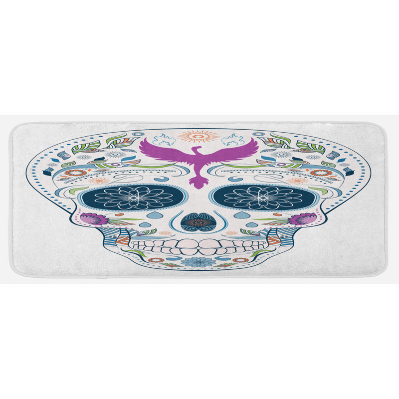 East Urban Home Sugar Skull Kitchen Mat | Wayfair