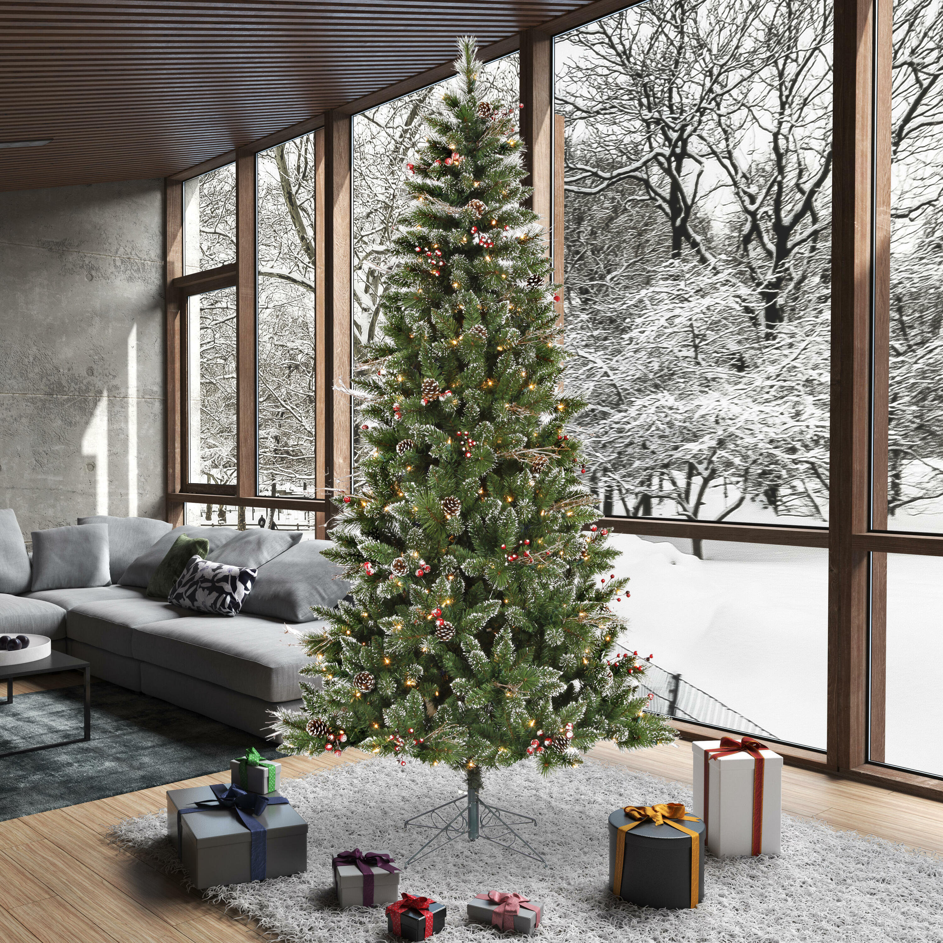 Andover Mills™ Snow Tipped Pine Artificial Christmas Tree | Wayfair