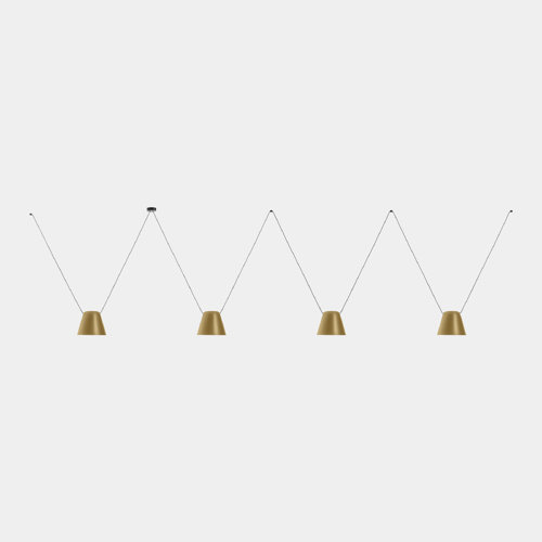 LedsC4 Attic Lateral Pendant Central Canopy Cable 4 Cone | Wayfair