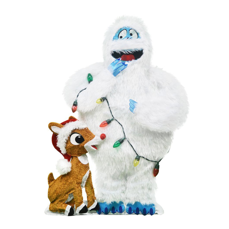 ProductWorks 32" Rudolph & Bumble Pre-Lit Christmas Yard Ornament ...