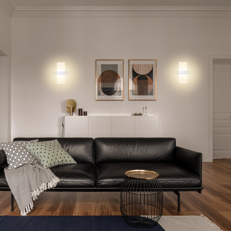 Orren Ellis Anker 2 - Light LED Plug-in Brush Aluminum Wallchiere ...