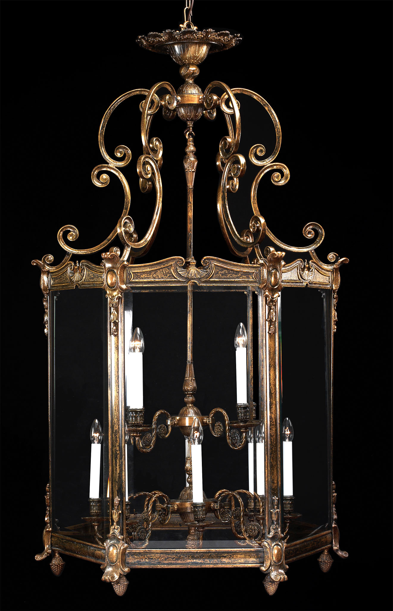 David Michael 10 - Light Lantern Geometric Chandelier | Wayfair