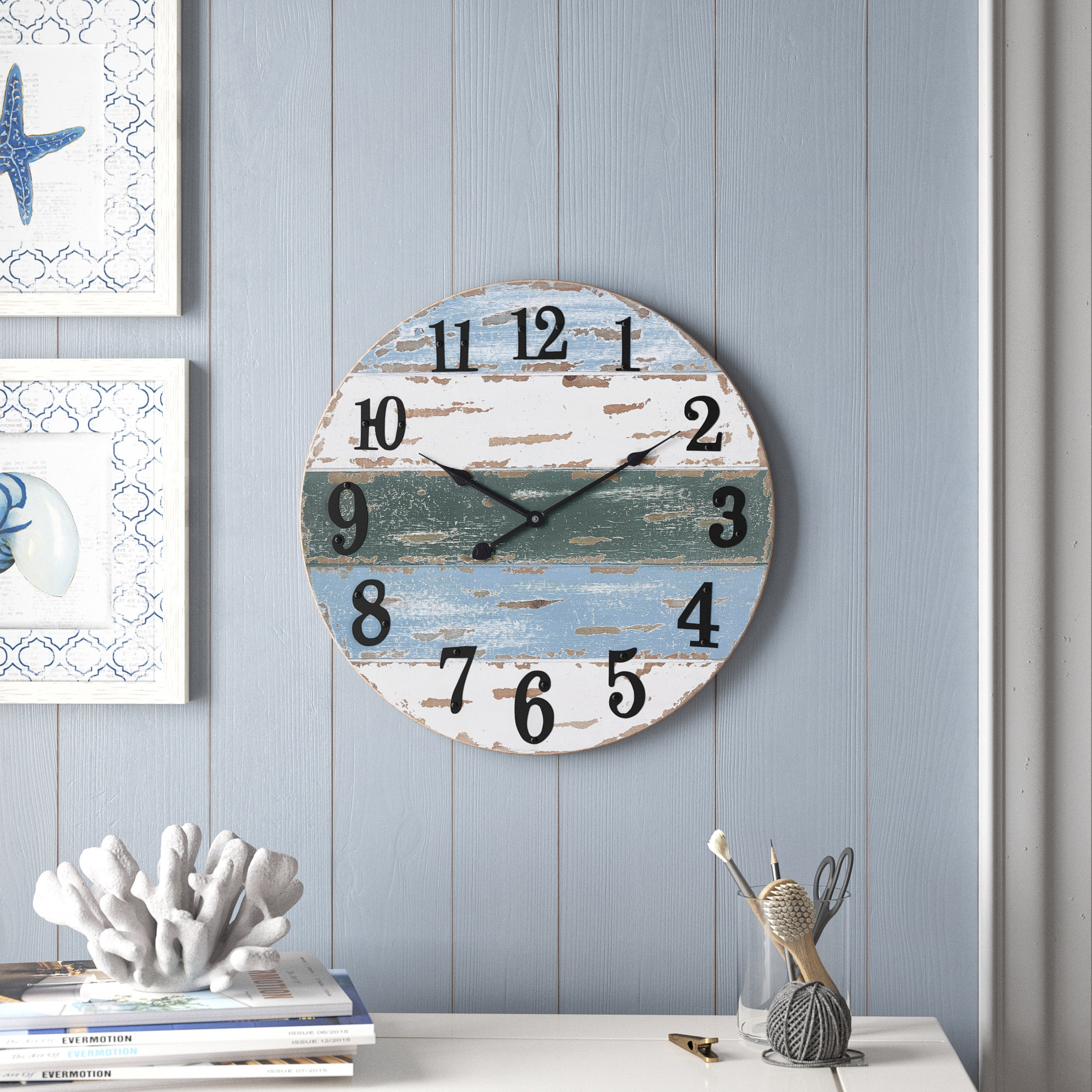 Beachcrest Home™ Manderson 18" Wall Clock & Reviews | Wayfair