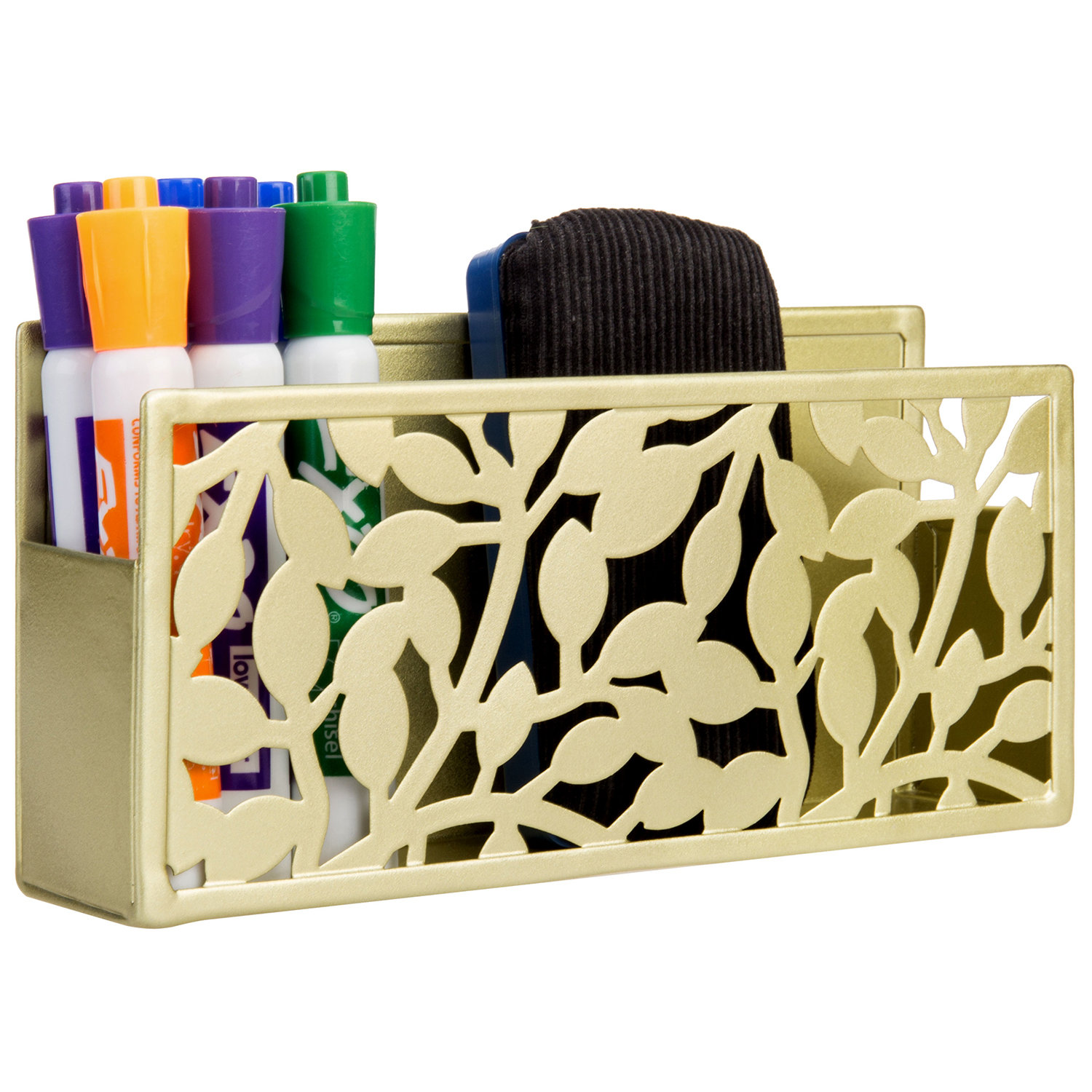 Red Barrel Studio® Floral Magnetic Metal Pen Holder - Wayfair Canada