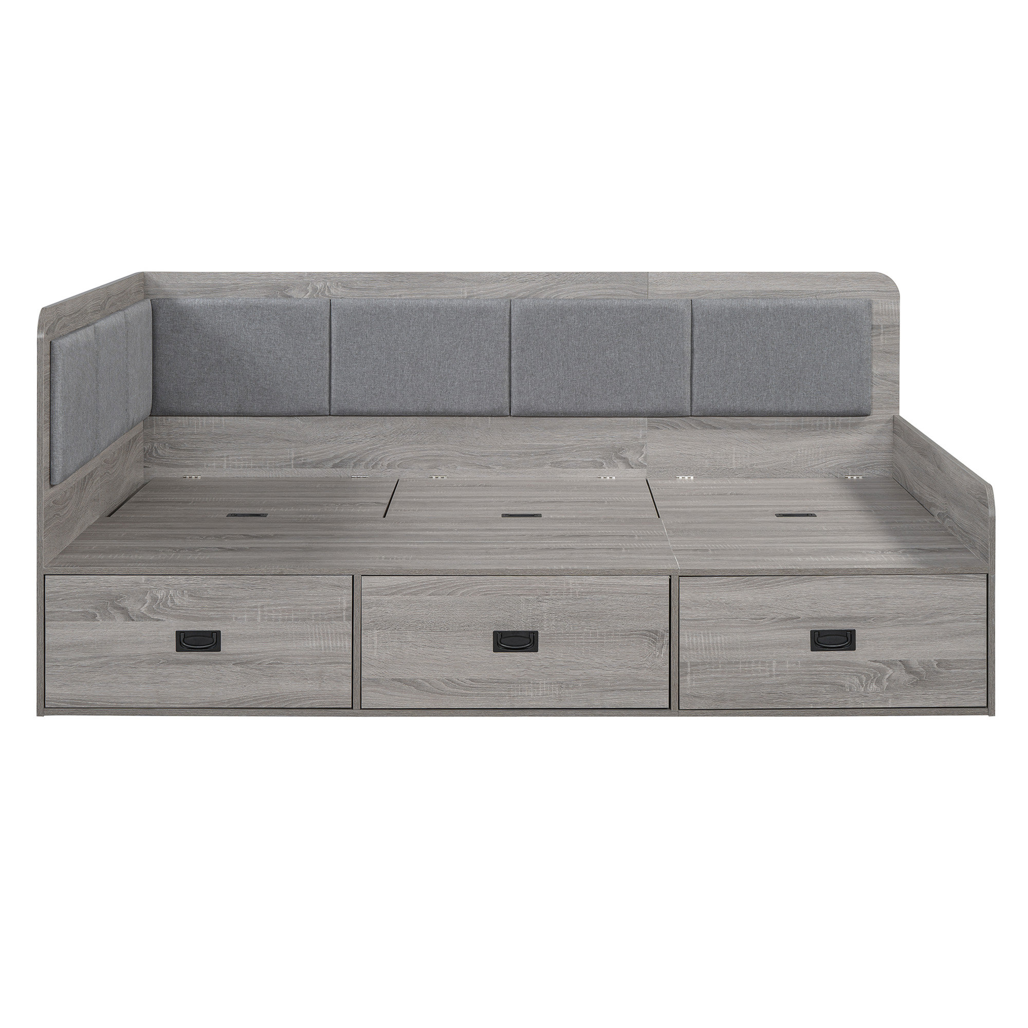 Latitude Run® Versatile L-Shaped Daybed With Ample Storage And ...