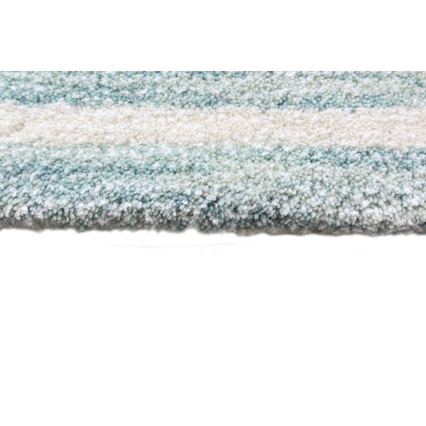 Dovecove Abstract Handmade Tufted Aqua Area Rug & Reviews | Wayfair