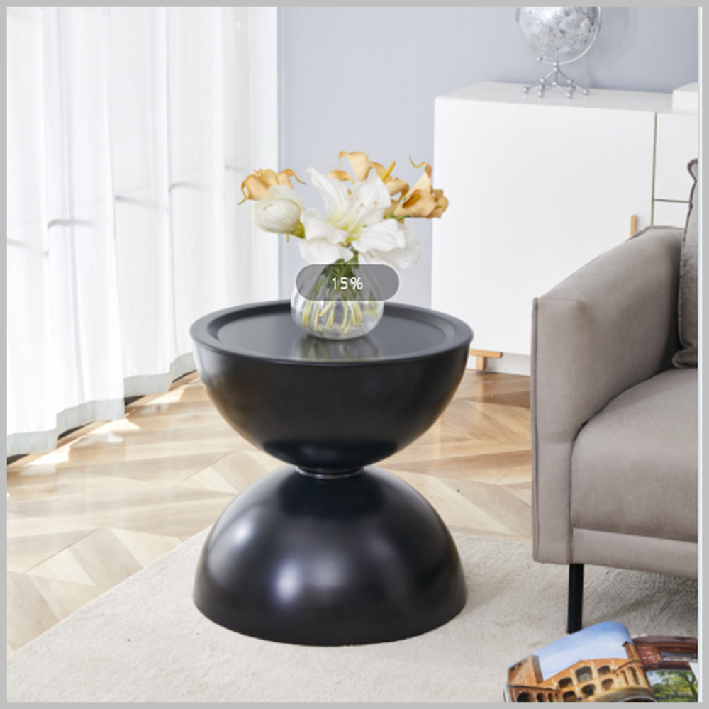 Latitude Run® Modern coffee round tables with storge movable table top ...